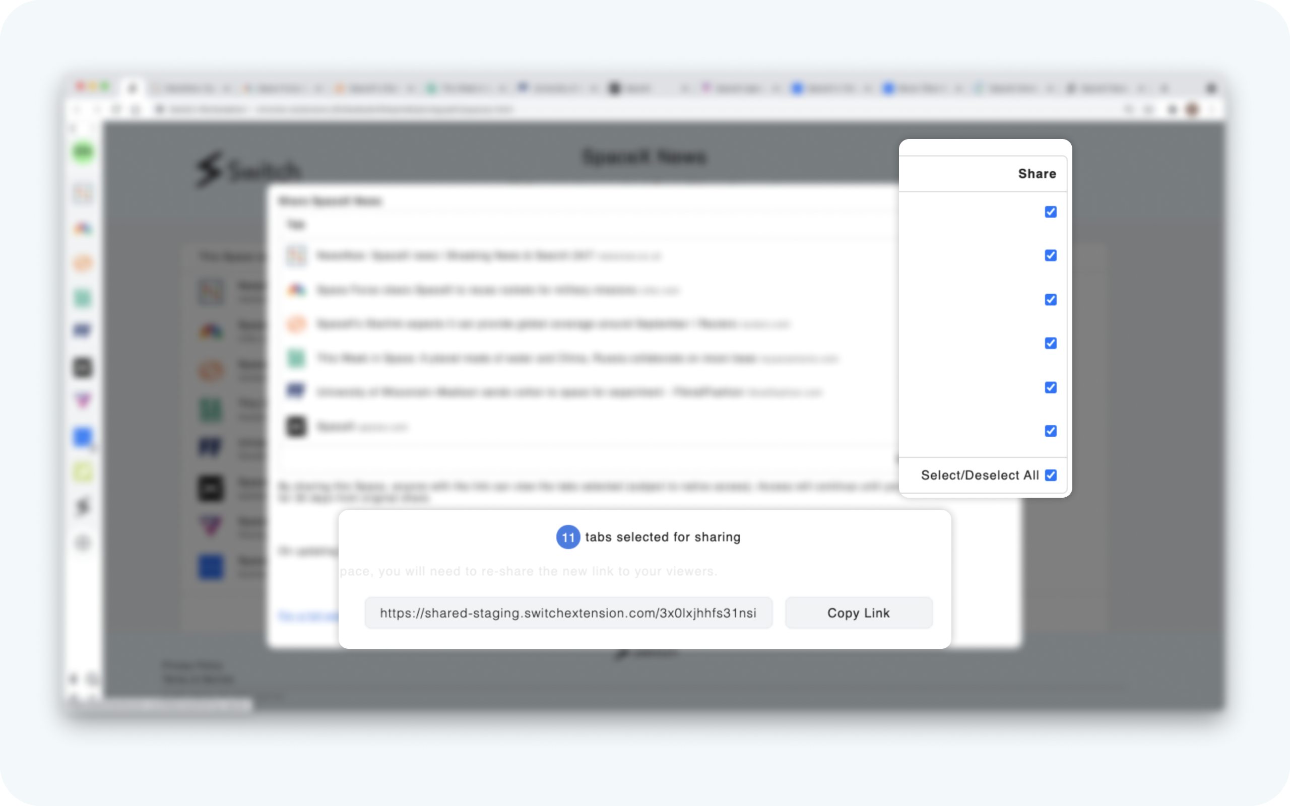 How to Share Spaces Tab | Switch Extension