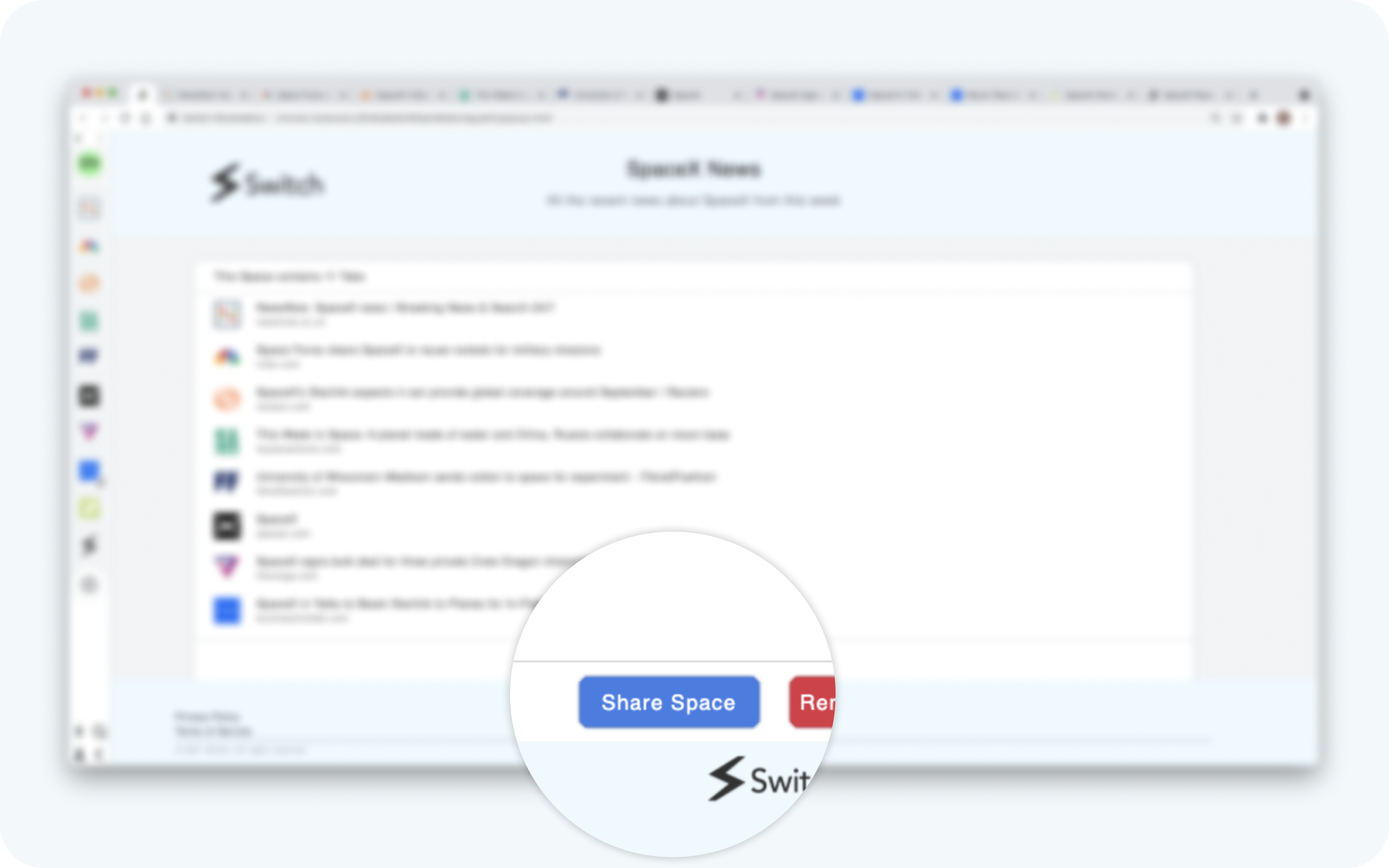 How to Share Spaces Tab | Switch Extension